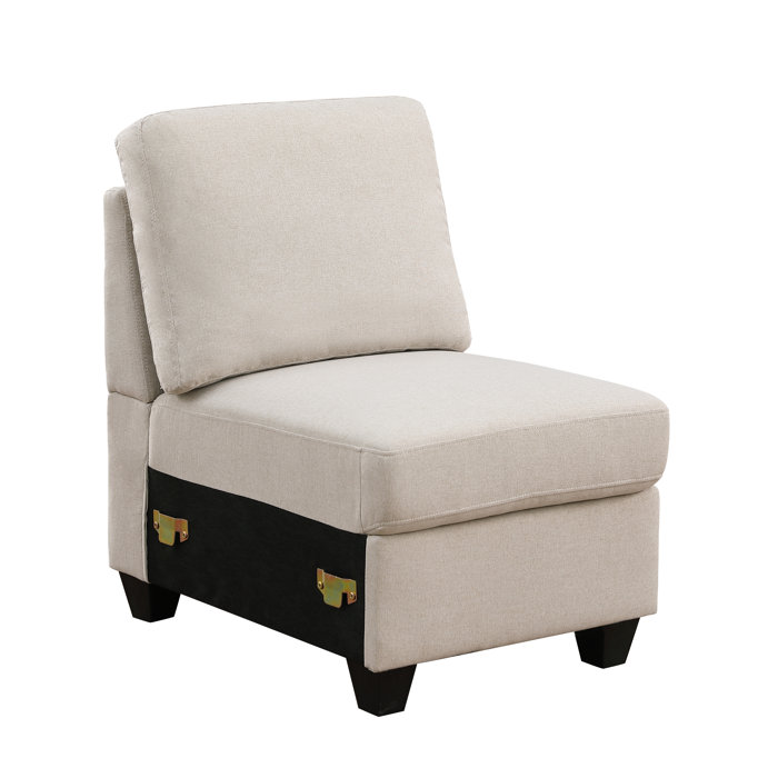 Ebern Designs Solina Linen Reversible Modular Corner Sectional Sofa ...