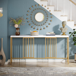 Everly Quinn Parilla 70.9" Narrow Long Console Table & Reviews | Wayfair