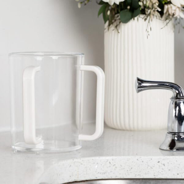 EcoQuality Acrylic Judaica Washing Cup with Handles 10 Guests Clear ...