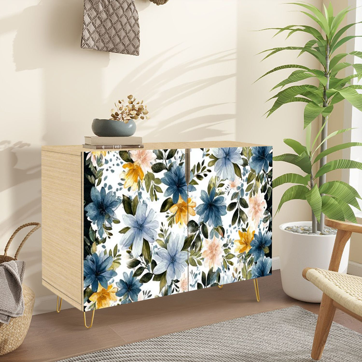 Dakota Fields Sideboard Buffet Cabinet with Storage Bunch leaves ...