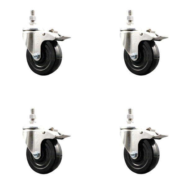 Service Caster Soft Rubber Casters | Wayfair