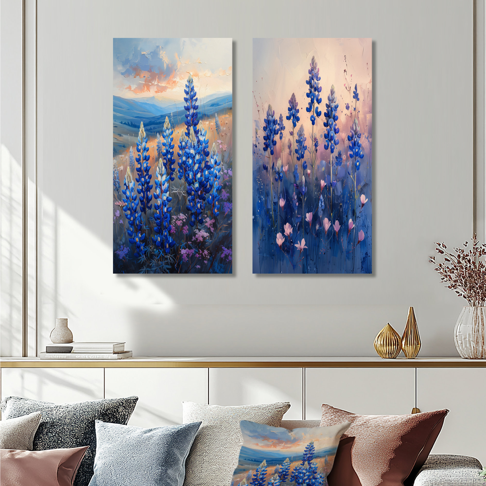 Millwood Pines Blue Sunrise Splendor Blue Bonnets I - Blue Bonnets Wall ...