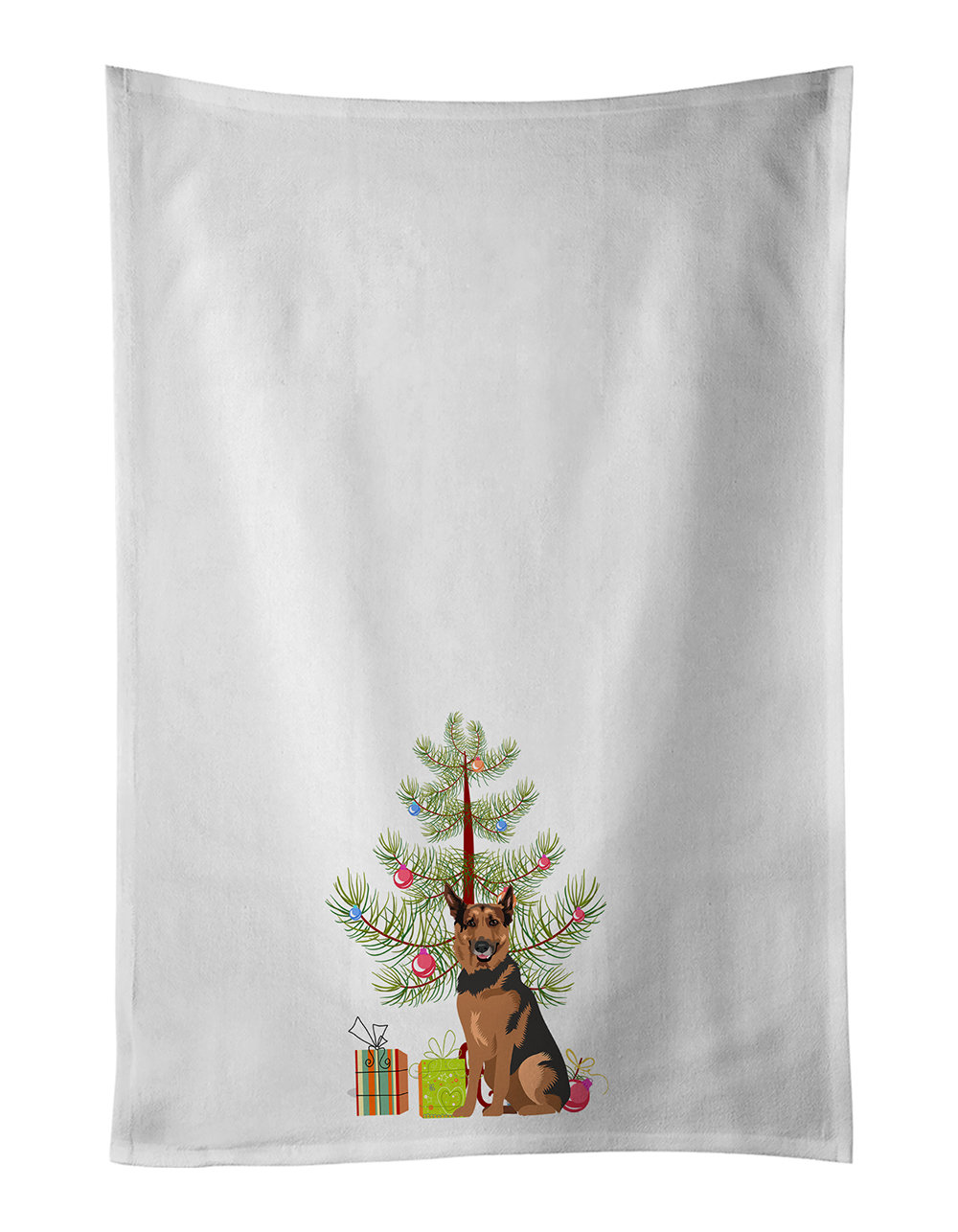 The Holiday Aisle® German Shepherd Red Sable Christmas White Kitchen ...