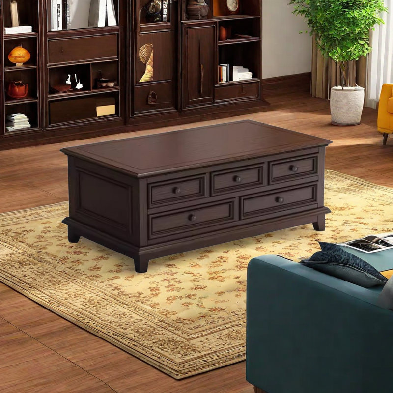 jessica Walnut Ash Wood Solid Wood Coffee Table Coffee Table | Wayfair