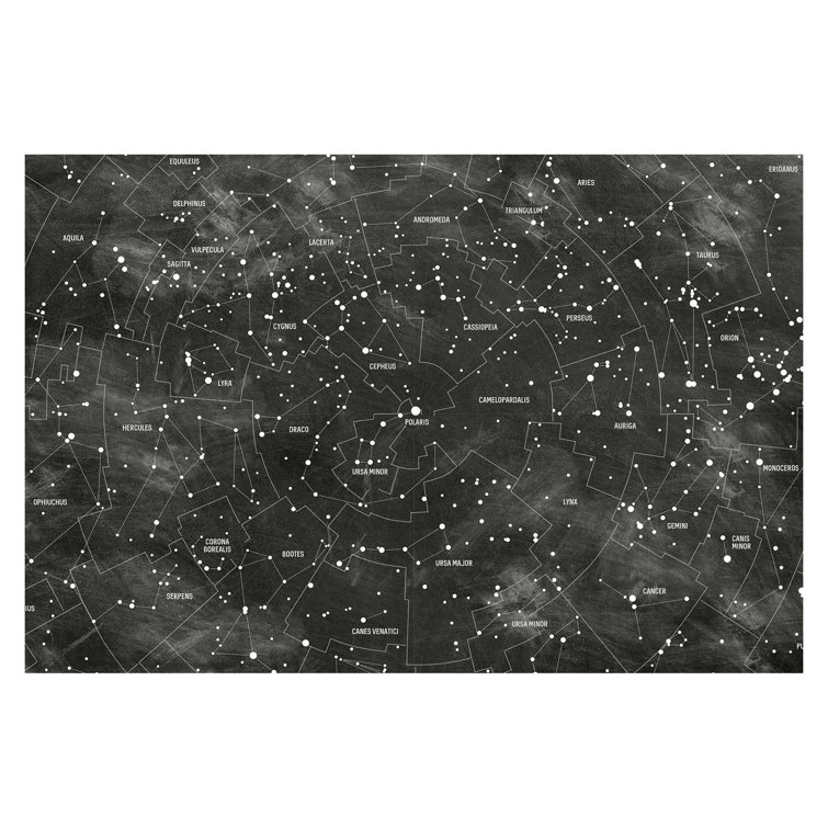 East Urban Home Star Chart Blackboard Look 2.9m x 432cm Textured Matt ...