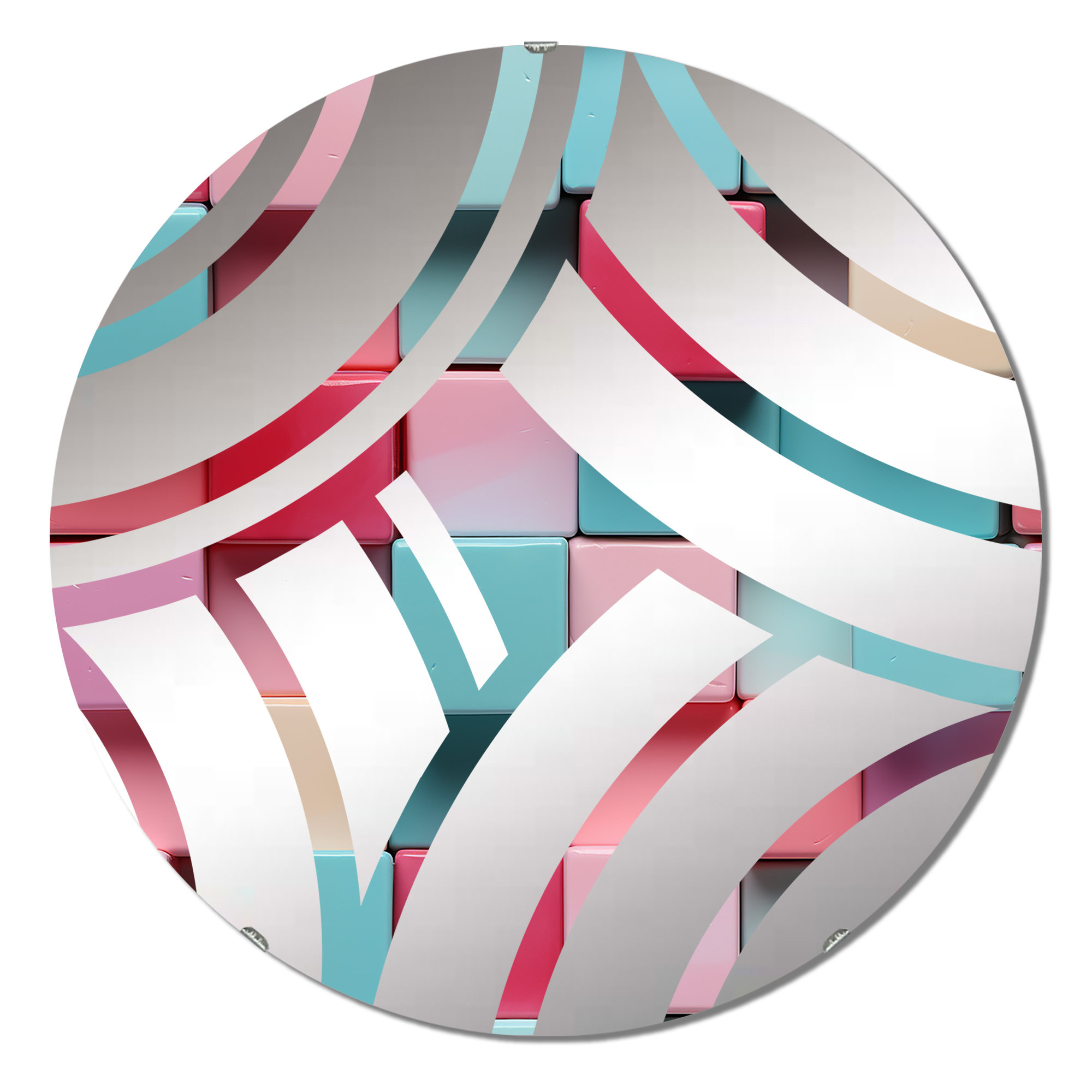 Design Art Popart Candyland Blocks - Centre Wave Decorative Mirror ...