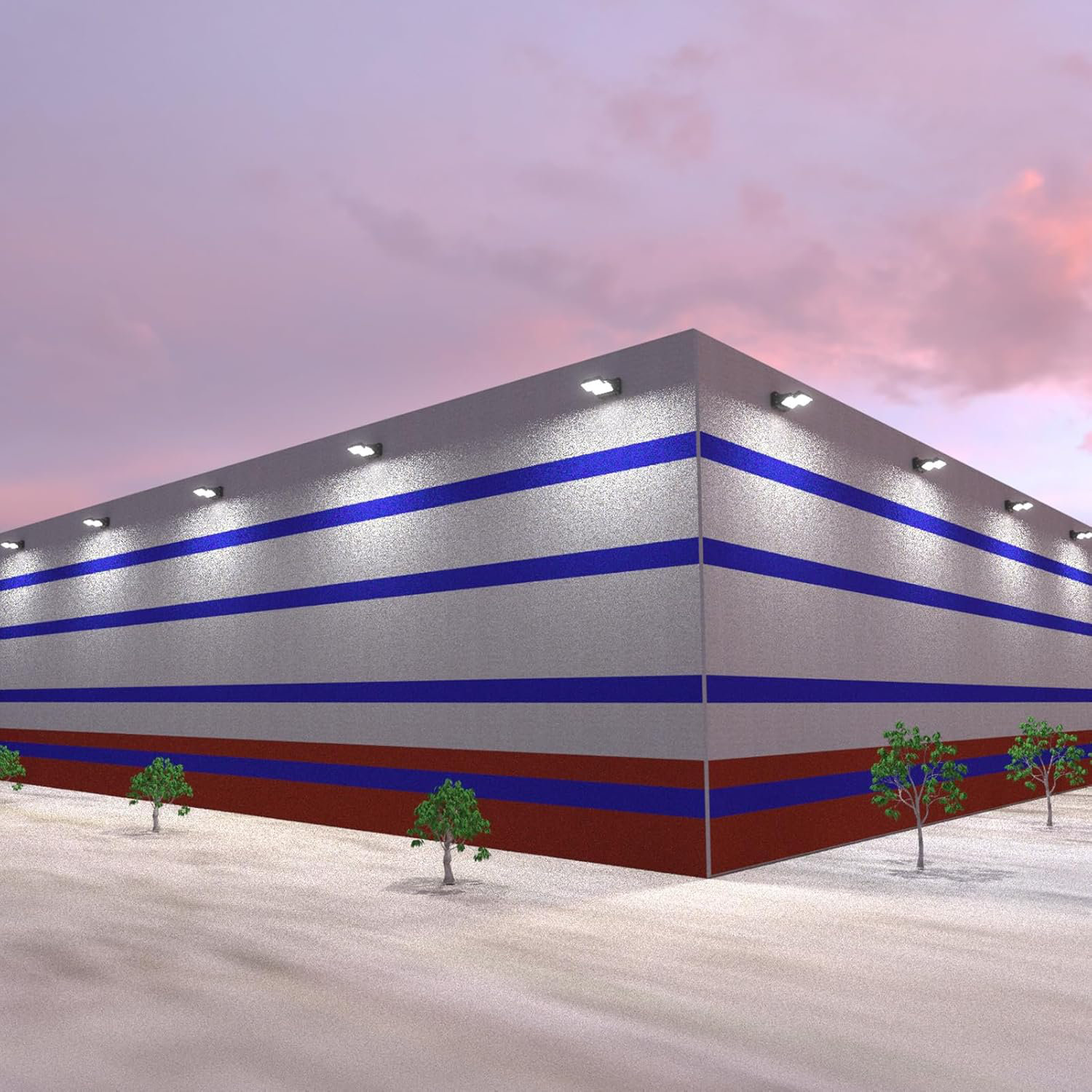 Co-t 250W Dual-Head Led Wall Pack Lights With 360° Adjustable Panels ...