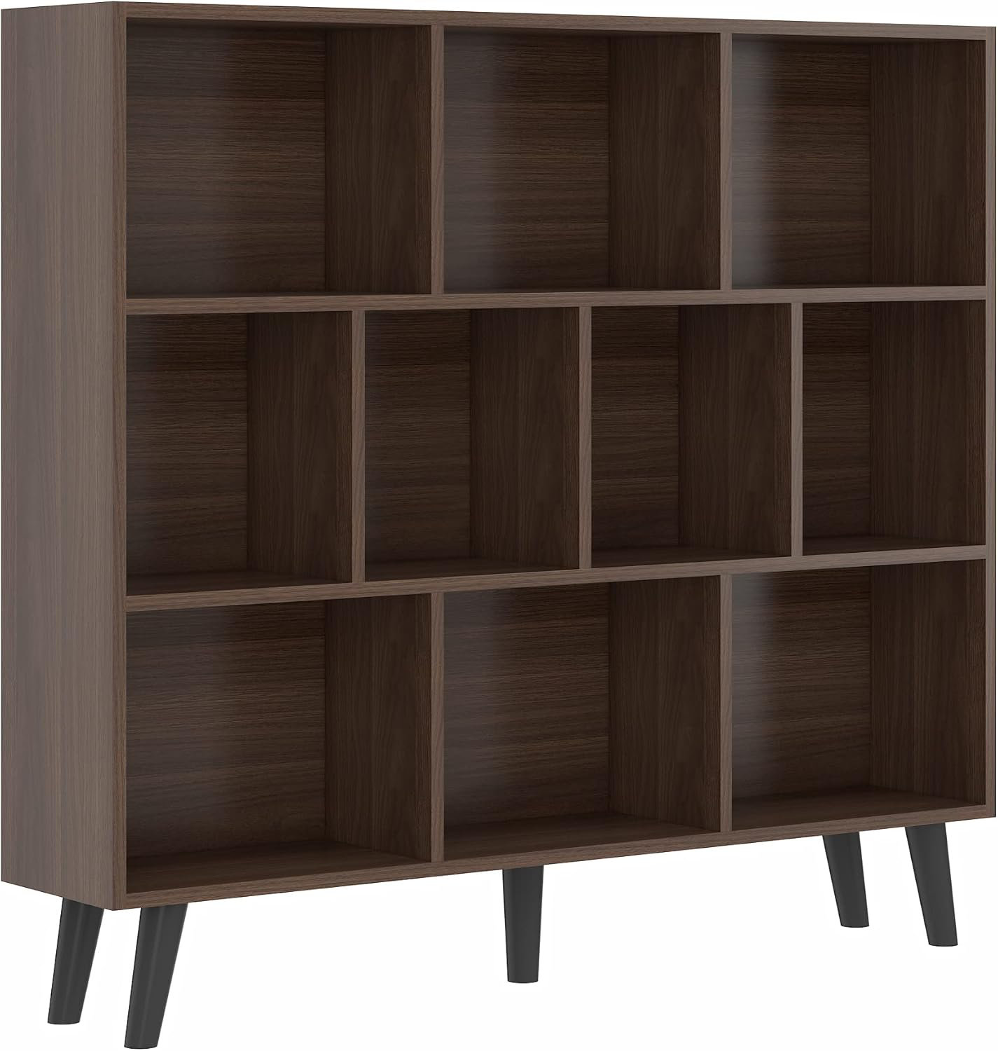 George Oliver WAHEY Bookcase, 10 Cube Open Storage Display Bookshelf ...