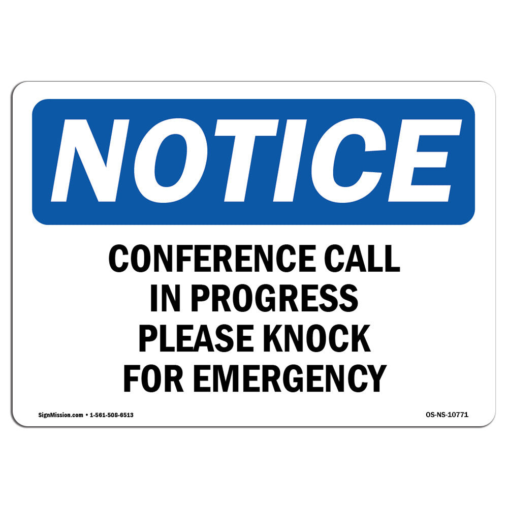 SignMission Conference Call in Progress Please Knock Sign | Wayfair