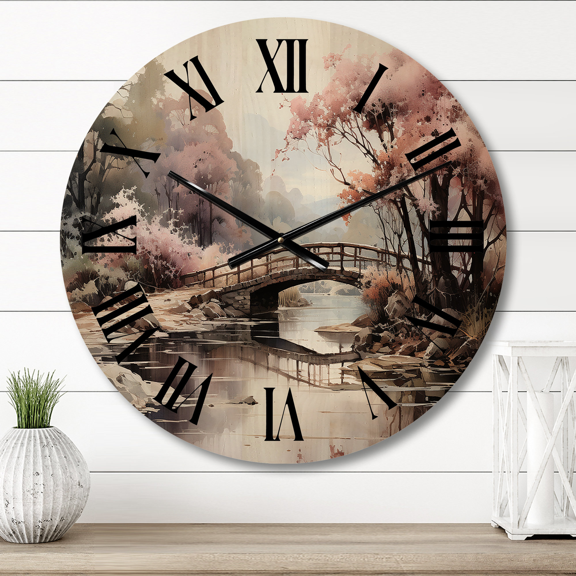 East Urban Home Pink Bridge Misty Morning Passage - Architecture ...