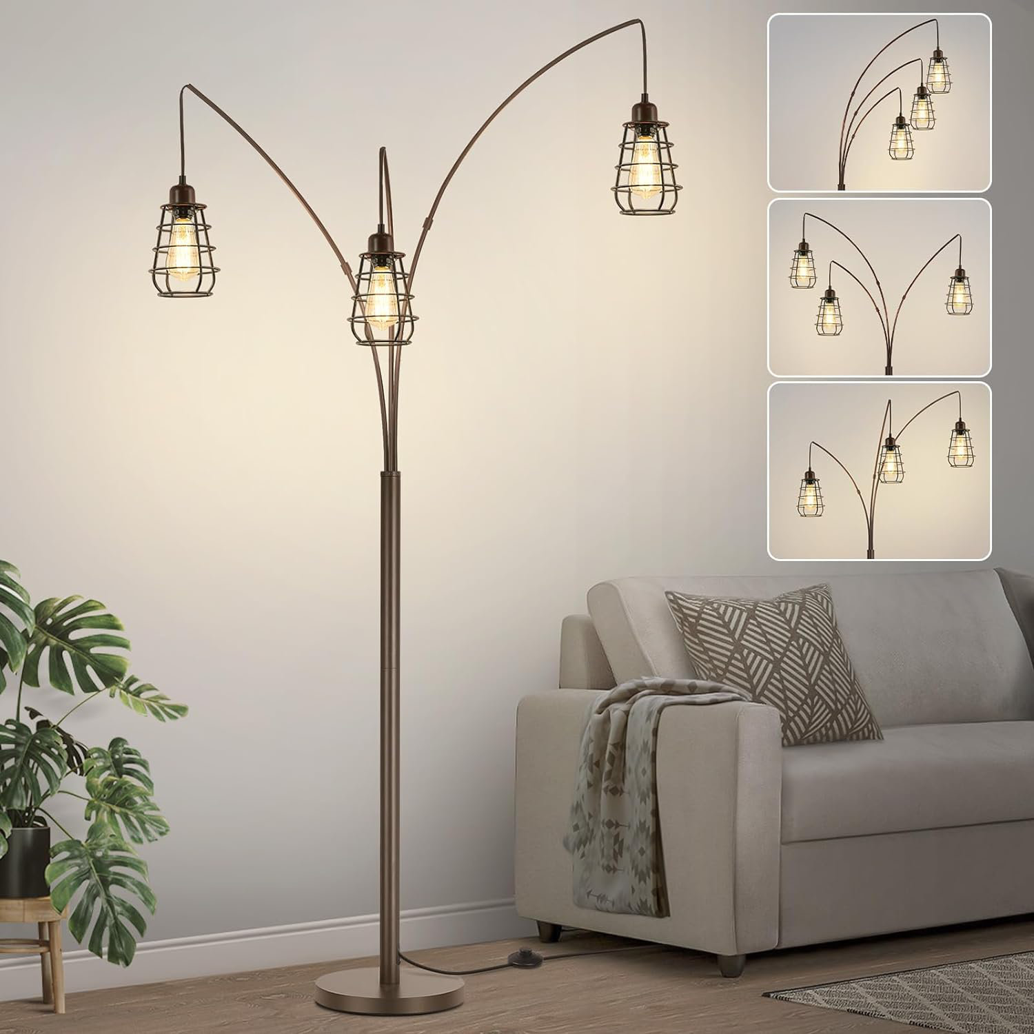 17 Stories Volanda 76'' Bronzed Task Floor Lamp - Wayfair Canada
