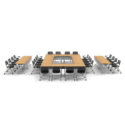 TeamWORK Tables 24 Person Training Meeting Seminar Tables with Modesty ...