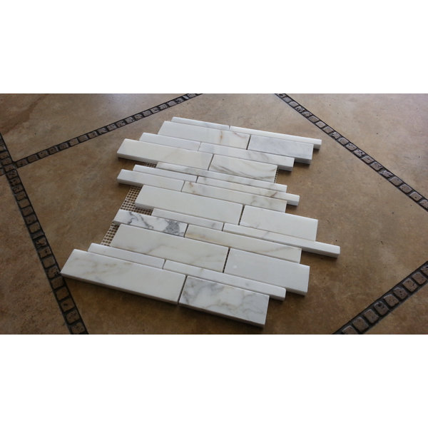 Nesttile Calacatta Gold Manhattan Random Strip Polished - Wayfair Canada