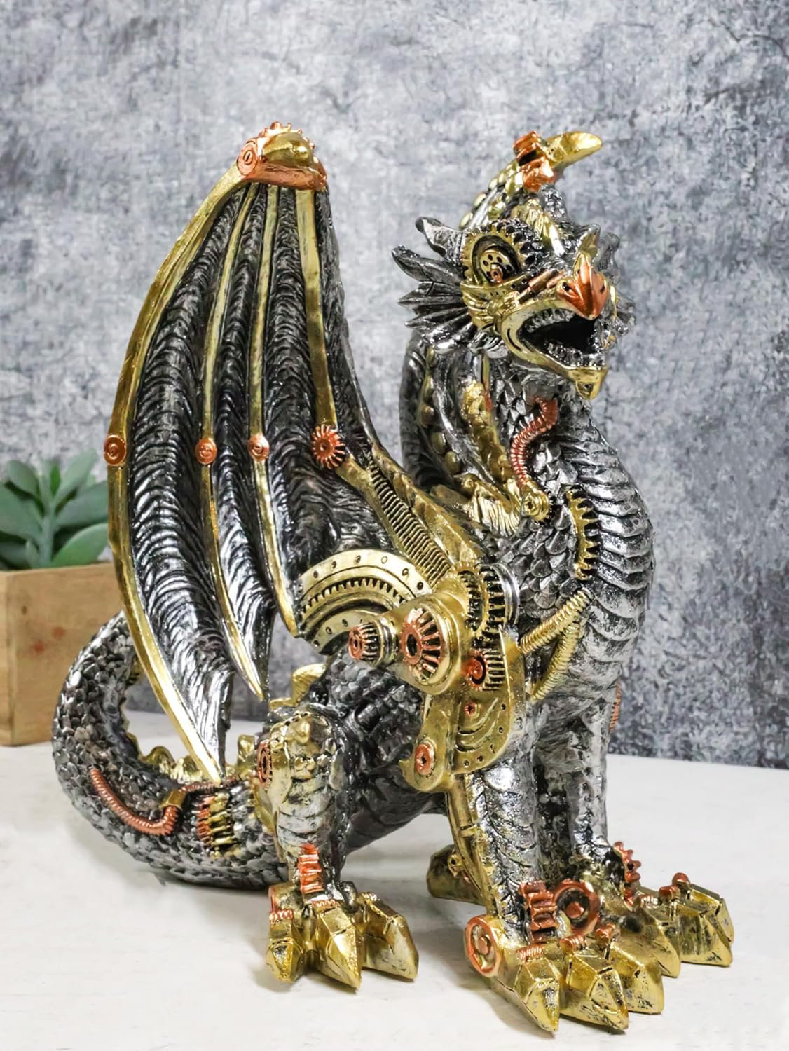mechanical steampunk dragon