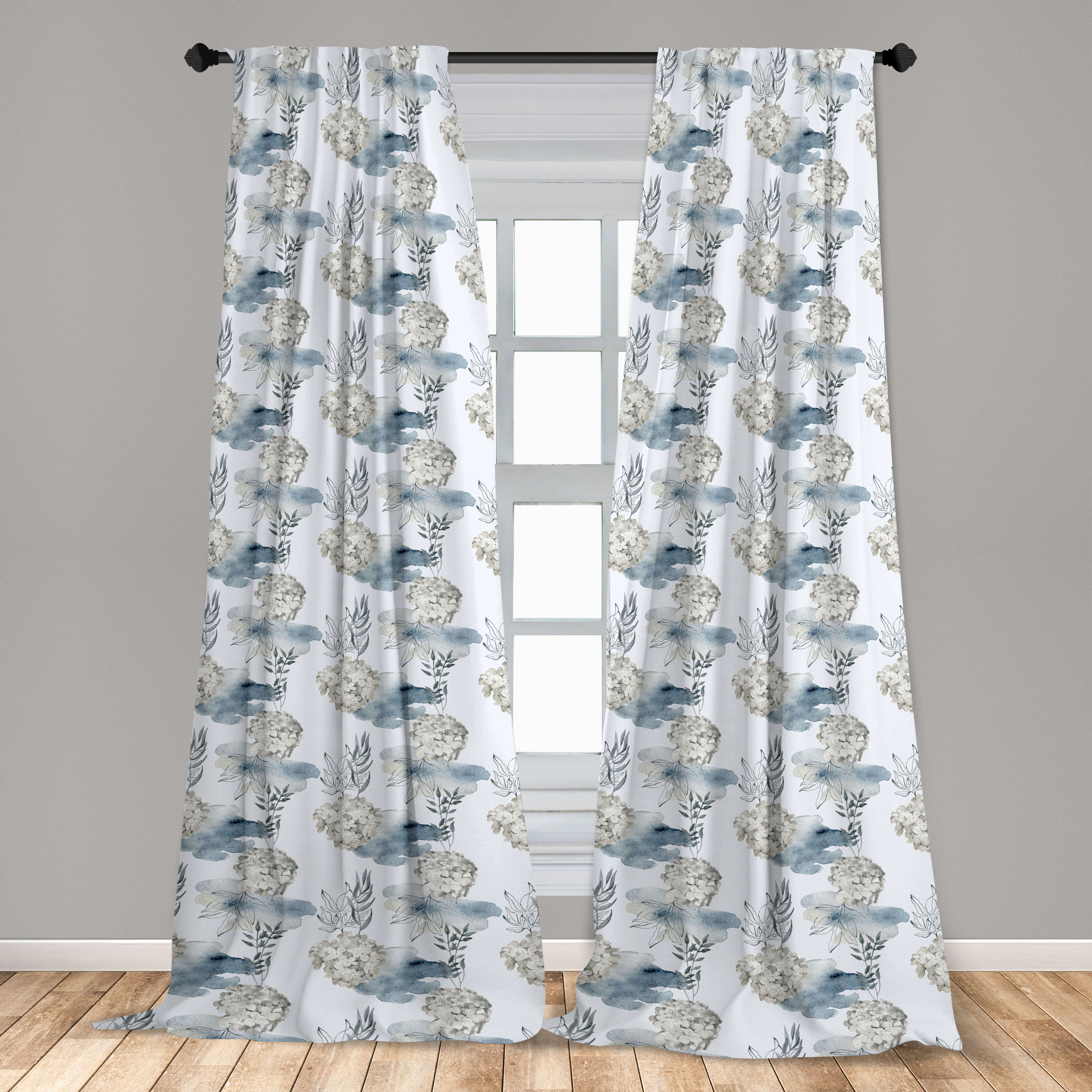 East Urban Home Filza East Urban Home Floral Curtains Hydrangea Flower ...