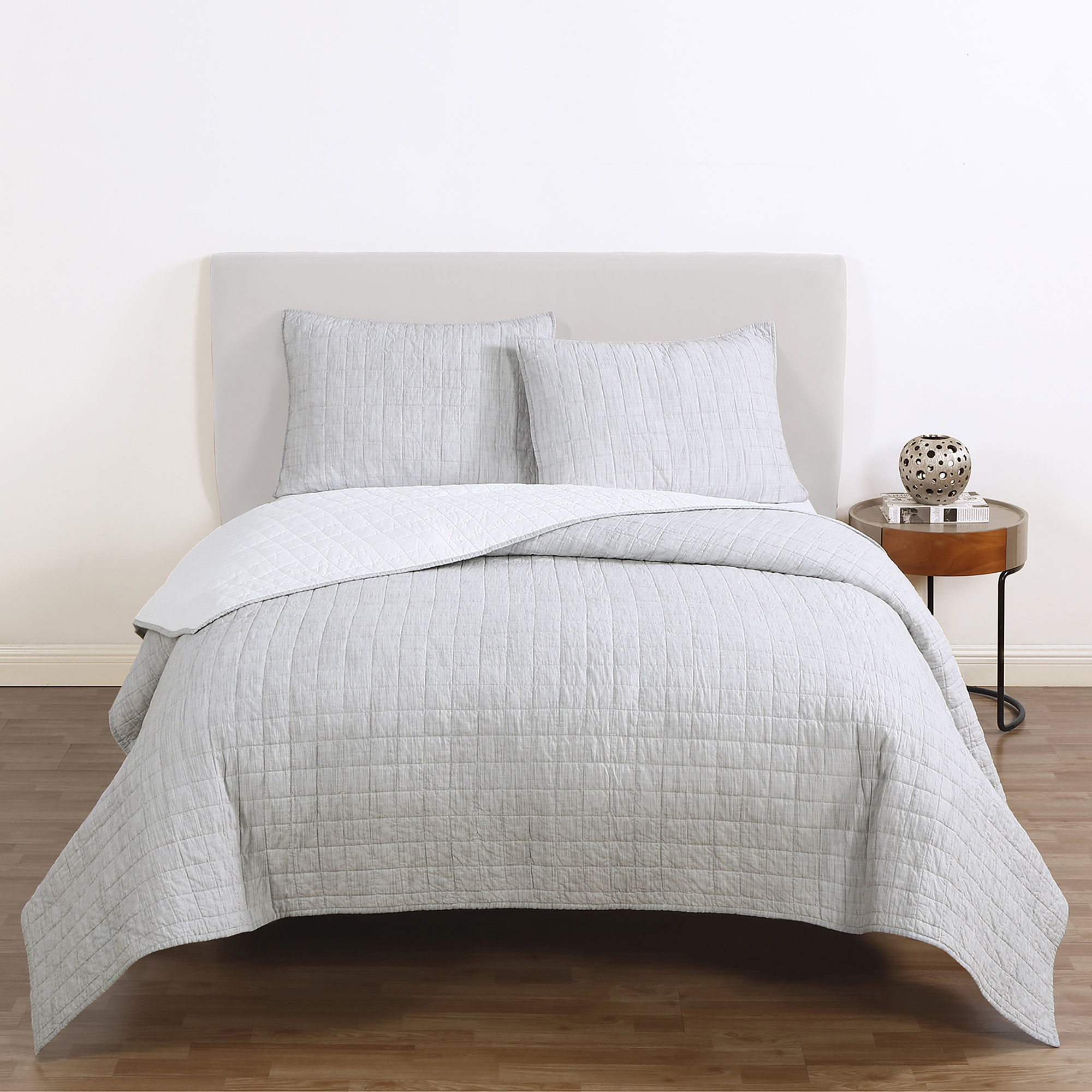 Joss & Main Armand 100% Cotton Micro Pinstripe 3 Piece Quilt Set ...