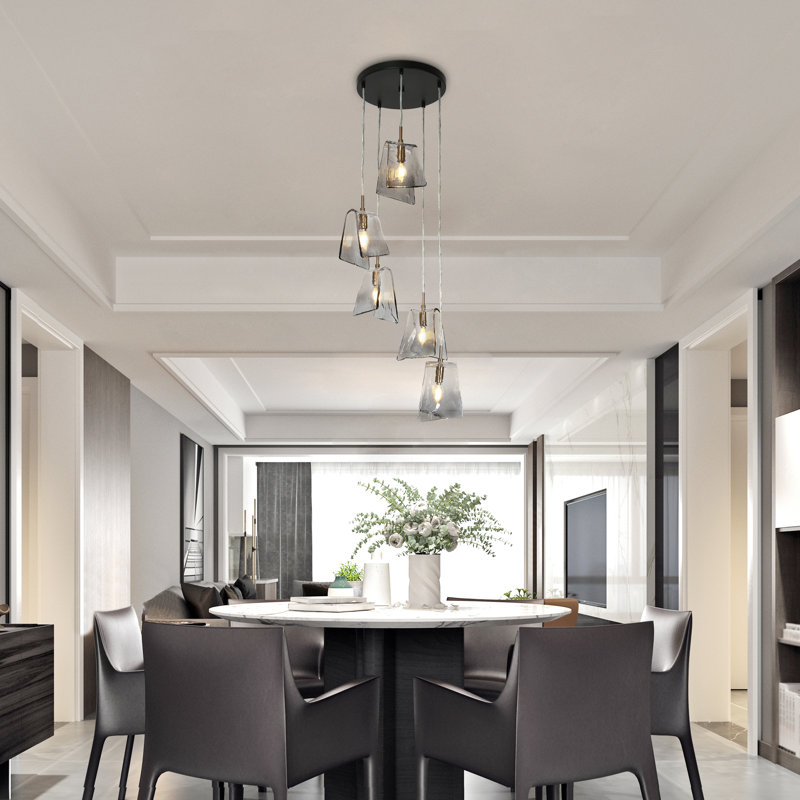 Mercer41 Elisabette 5 - Light 17" Wide Cluster Pendant | Wayfair