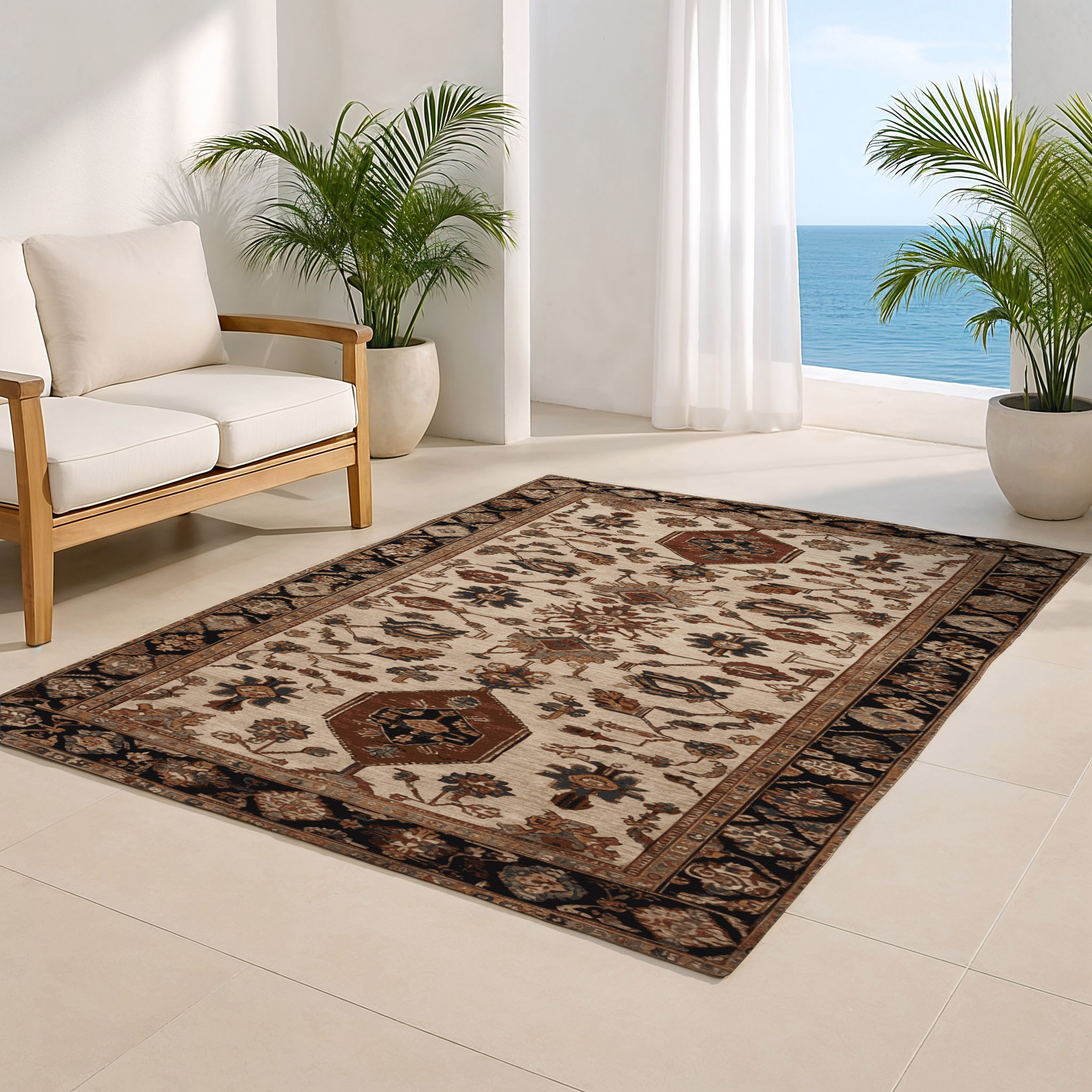 Dakota Fields Turkish Brown Indoor and Outdoor Area Rug - Wayfair Canada