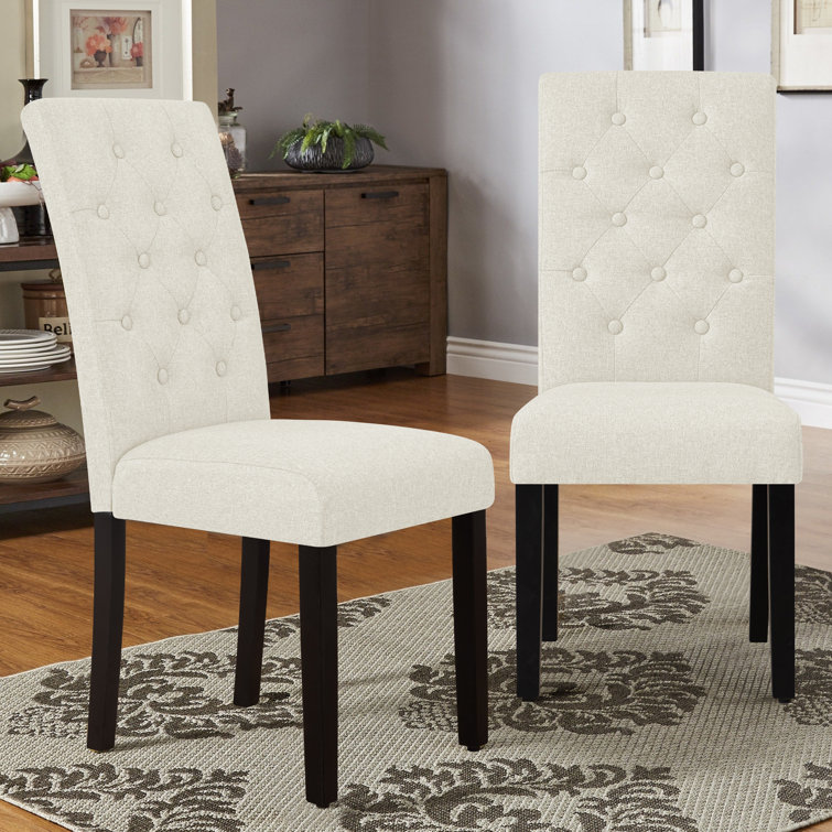 Red Barrel Studio® TuftedFabric Upholstered Parsons Dining Chairs ...
