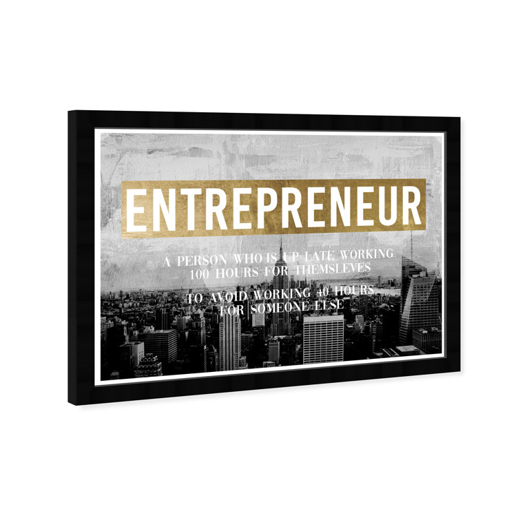 Hatcher & Ethan Entrepreneur Framed On Paper by Hatcher And Ethan ...
