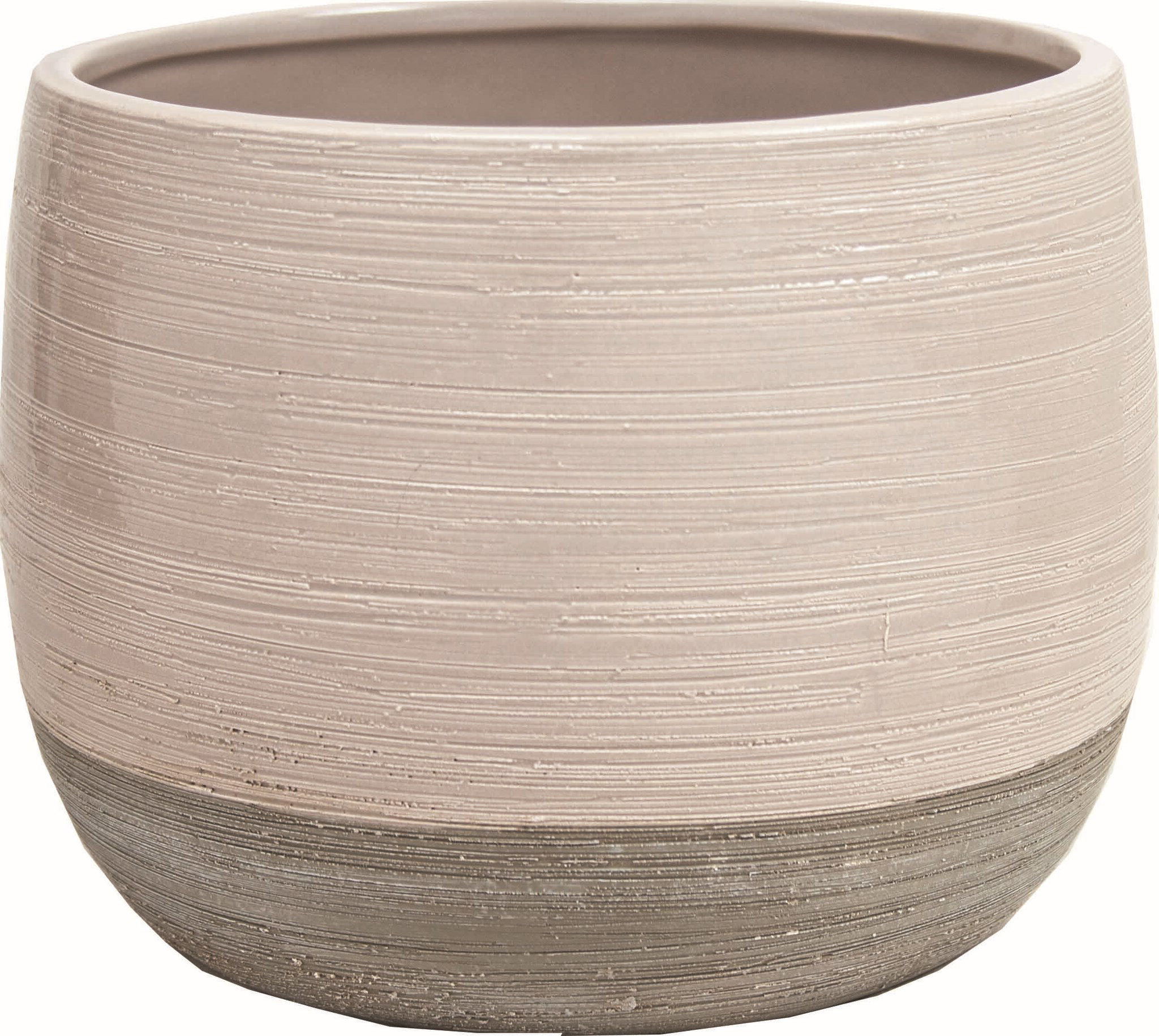 Highland Dunes Kenyatta Gray Glossy Top And Matte Gray Bottom Planter ...