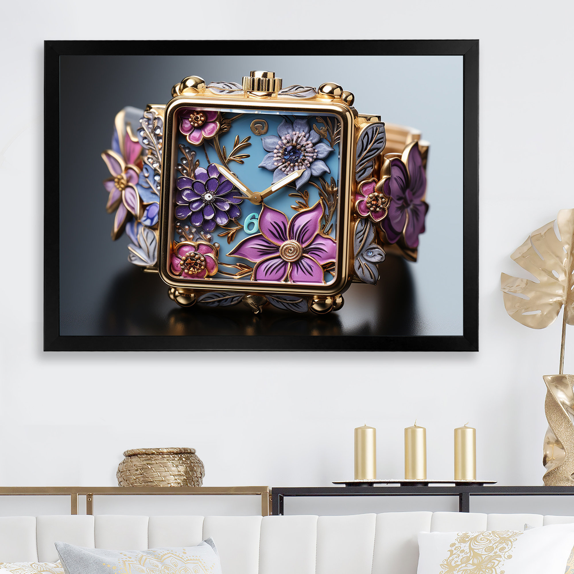 Ebern Designs Popart Whimsical Garden Watches On Canvas Print | Wayfair