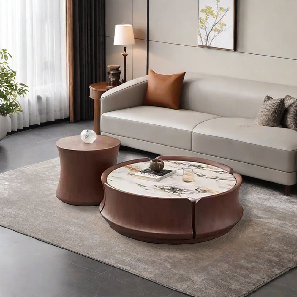 Bkoksety Modern simple faux marble desktop coffee tables - Wayfair Canada