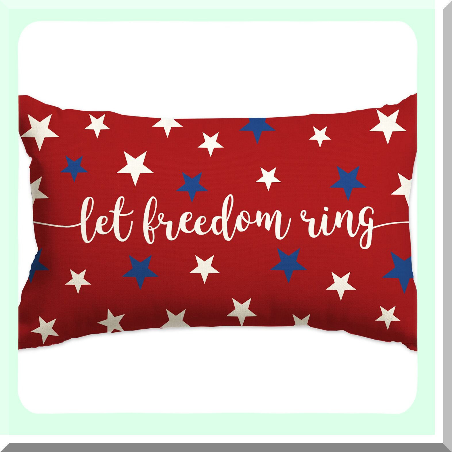 BRBCA Freedom Star Lumbar Pillow Cover - Patriotic 4th of July ...