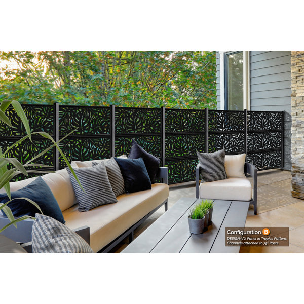 OUTDECO 2'x4' Privacy Panel Frame Kit for Outdeco Panels (Holds three 2 ...