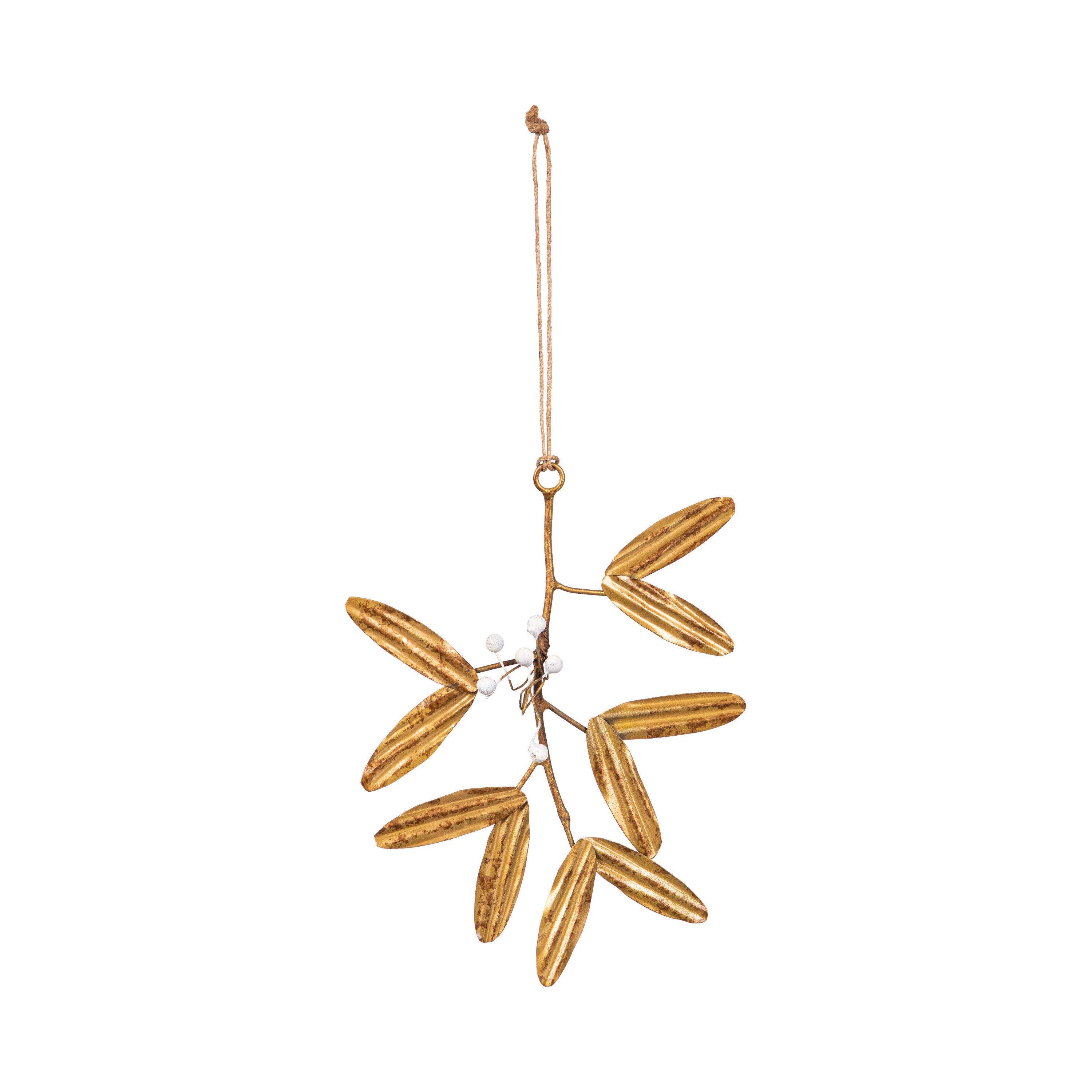 The Holiday Aisle® 6" Metal Mistletoe Hanging Décor | Wayfair