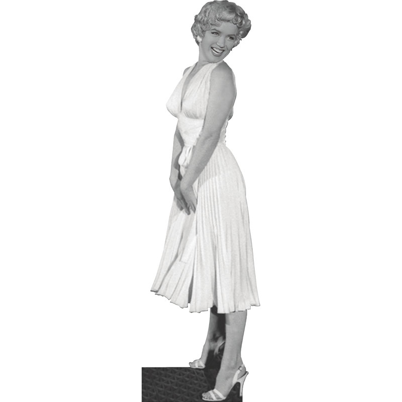 Wet Paint Printing 56" Marilyn Monroe Grate White Dress Cardboard ...