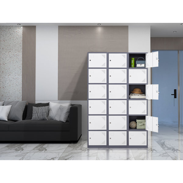 Steelcube 15 Wide Steel Storage Locker with 6 Doors for Employees ...