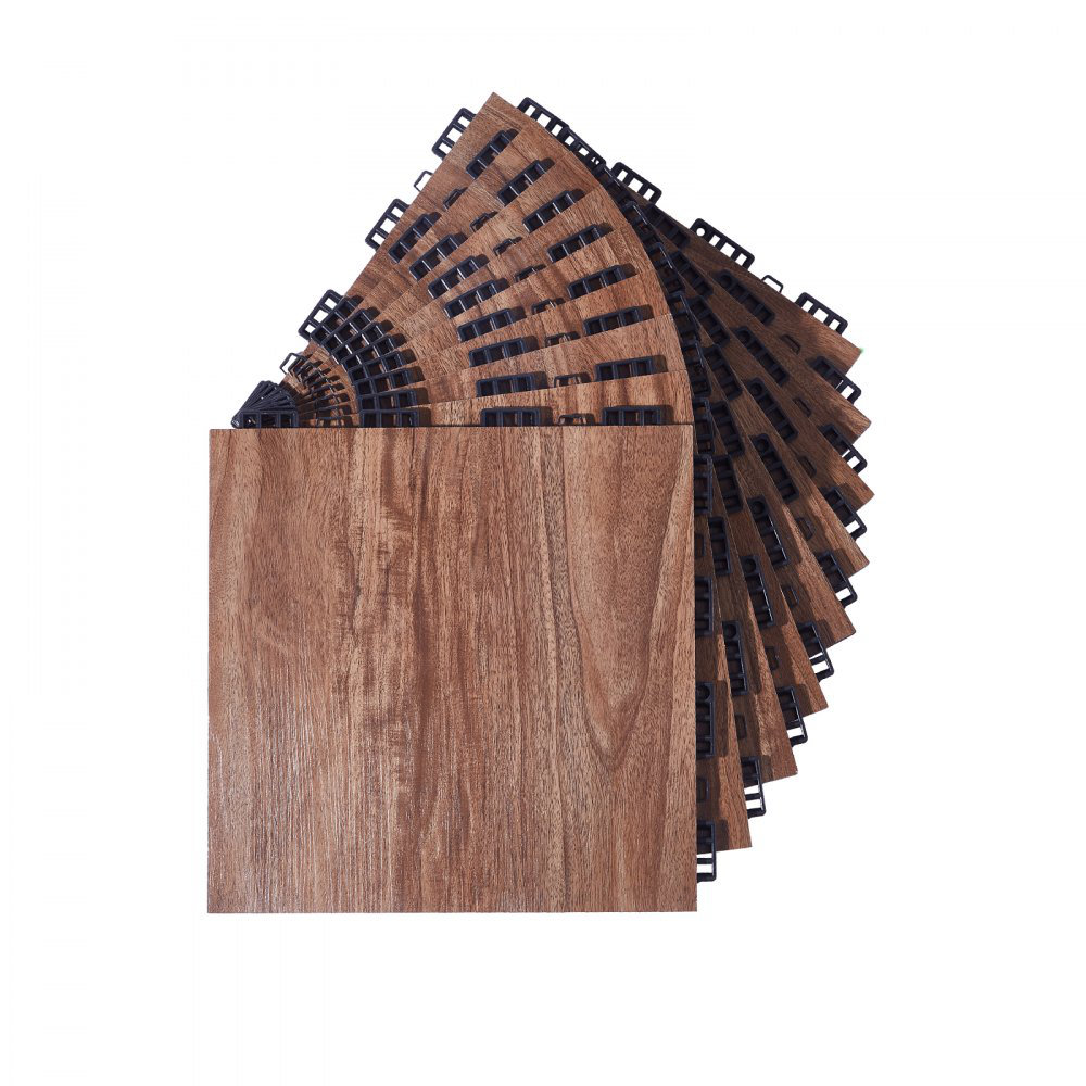 VEVOR Dryland Tiles for Gym Floor Mat, 12.4 x 12.4 in Interlocking ...