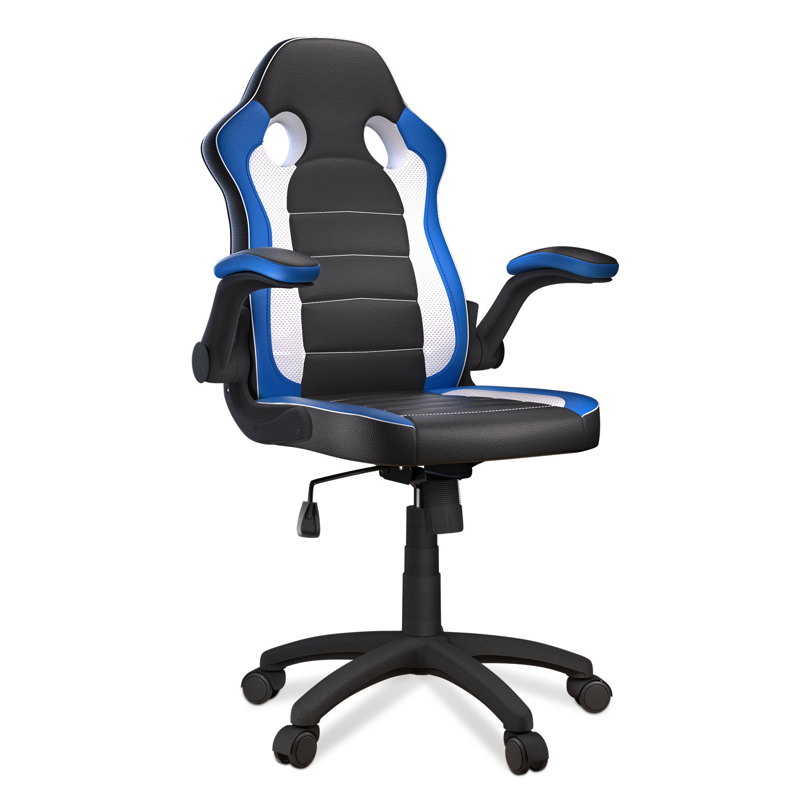 Ebern Designs High-Back 360° Swivel Faux Leather Gaming Chair Ergonomic ...