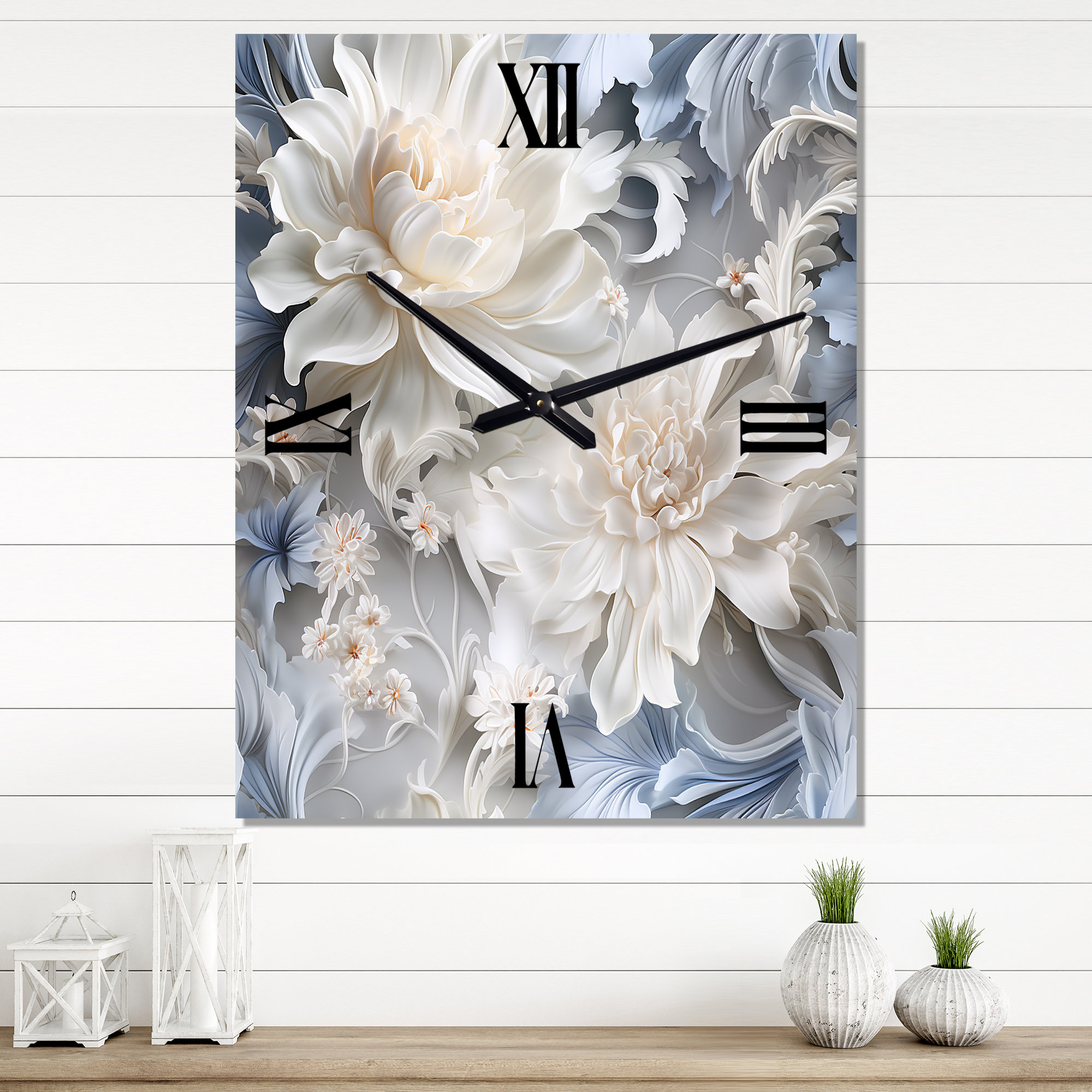 East Urban Home Janmarie - Floral Wall Clocks | Wayfair