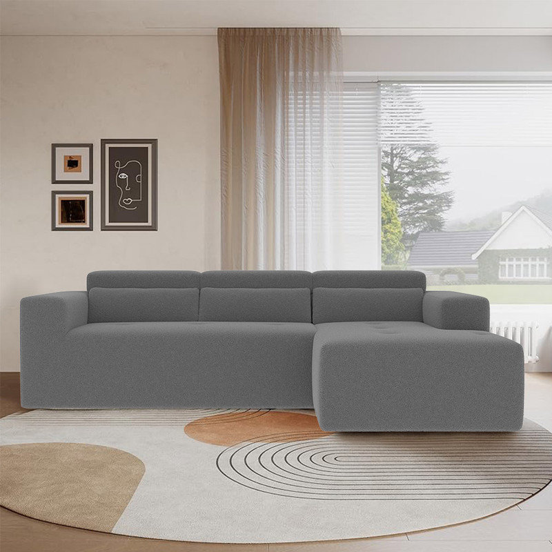 Latitude Run® 109" L Shape Couch for Living Room, 3 Seat Modular ...