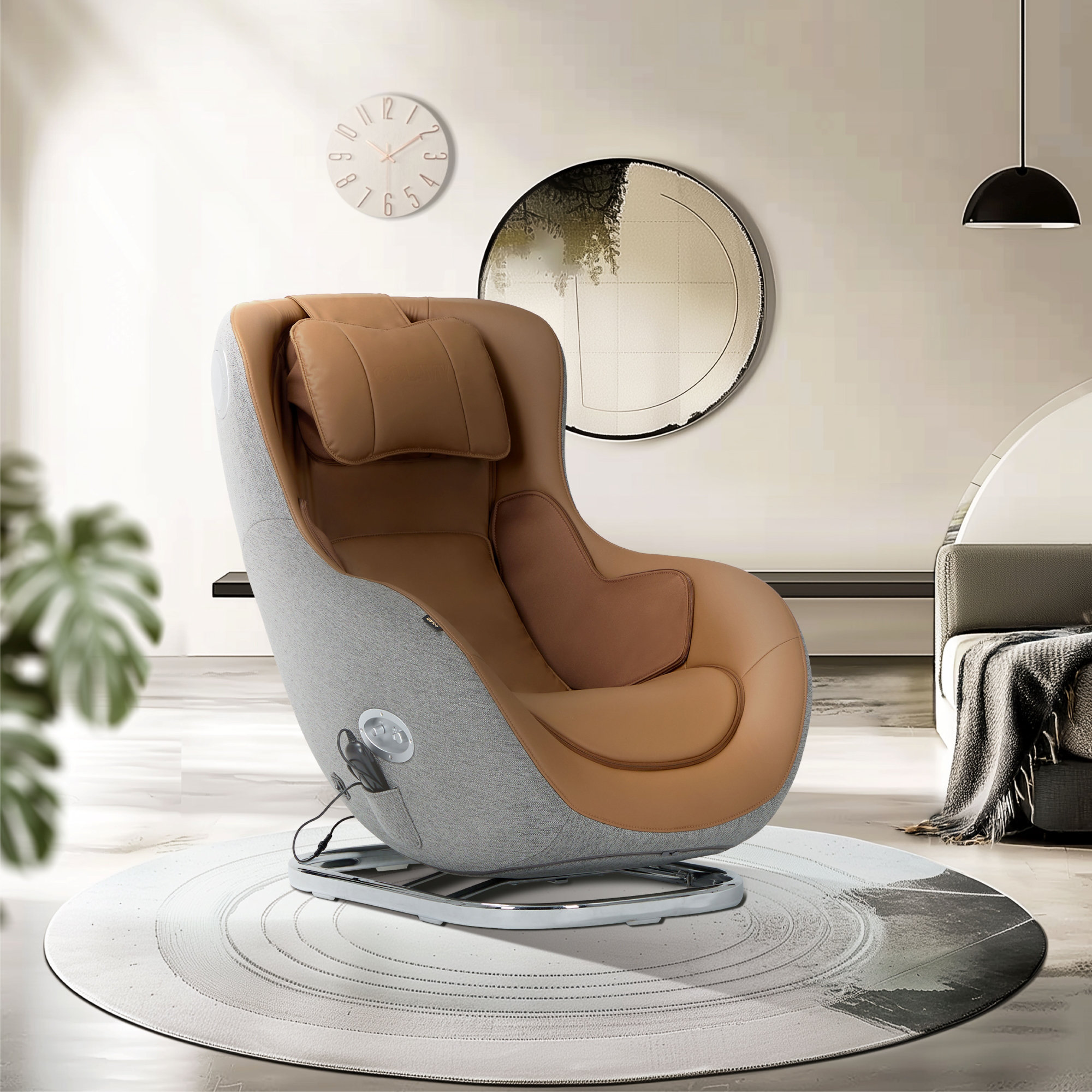 Inbox Zero Heated Premium Leather Full Body Massage Chair with ...