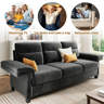 Latitude Run® 92 Inch Sofa, Comfy Lounge Couch With Adjustable Armrests ...