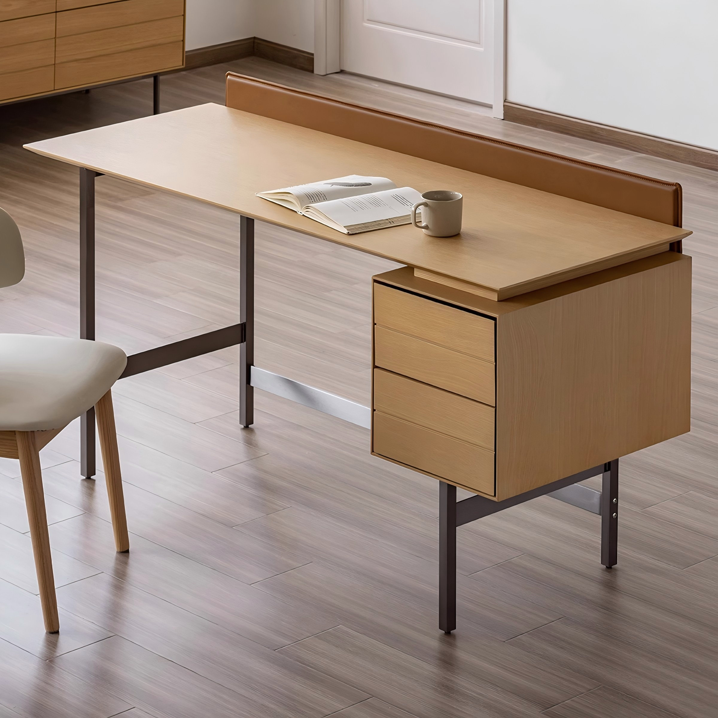 Hokku Designs 59.06"Natural color Rectangular Solid + Manufactured Wood ...
