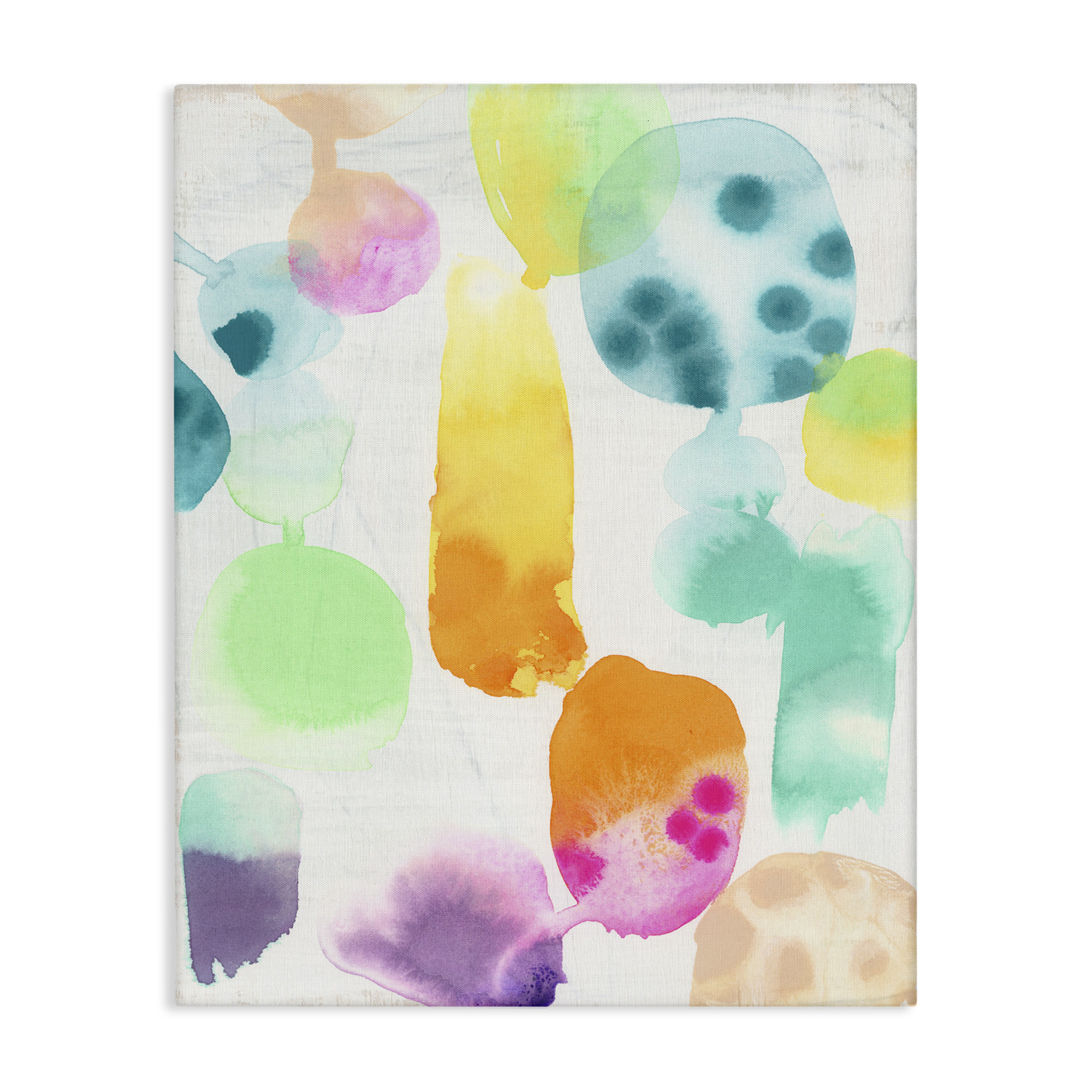 Wrought Studio™ Pastel Watercolor Pattern Floater Canvas Wall Art by ...