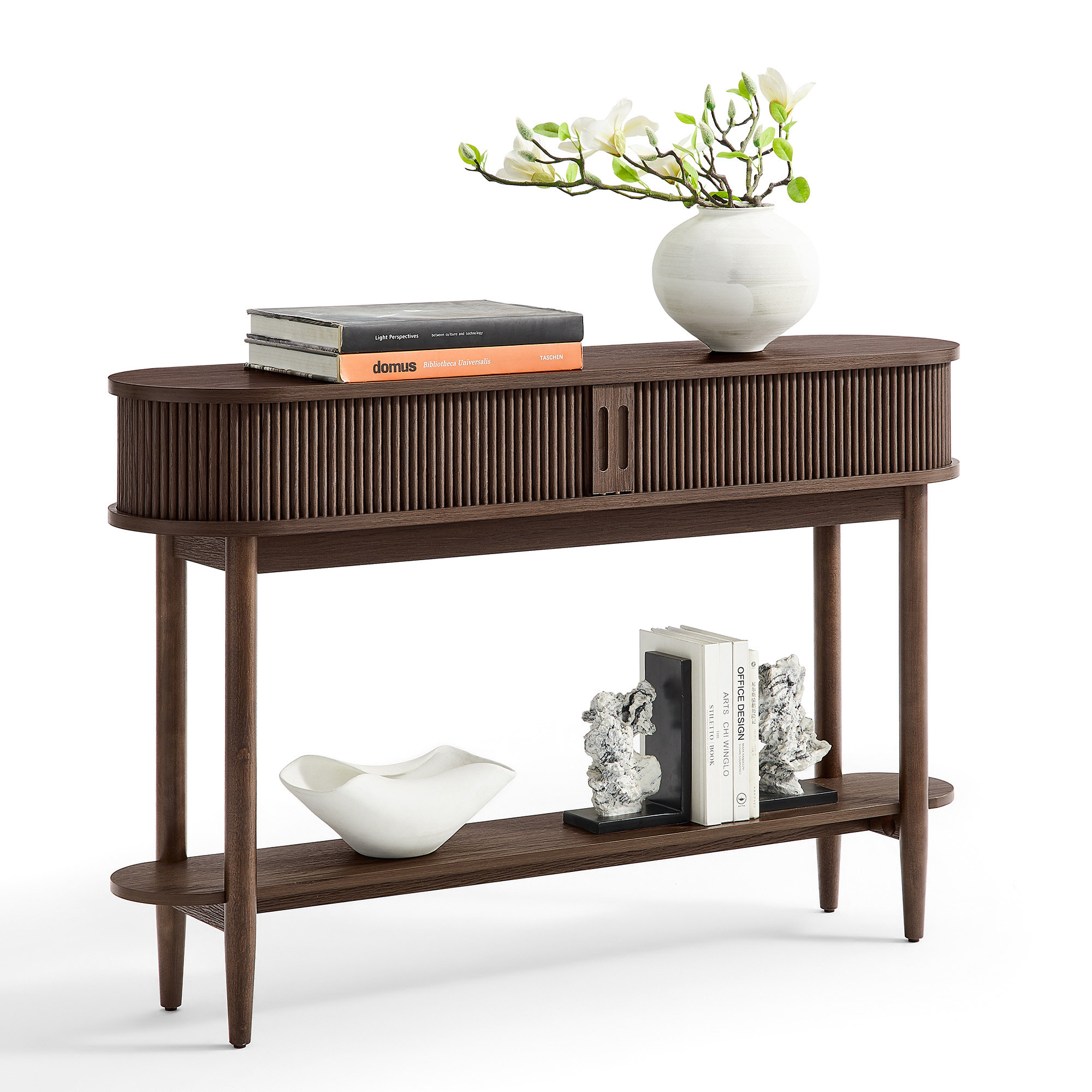 Ebern Designs Leathia Fluted Console Table | Wayfair