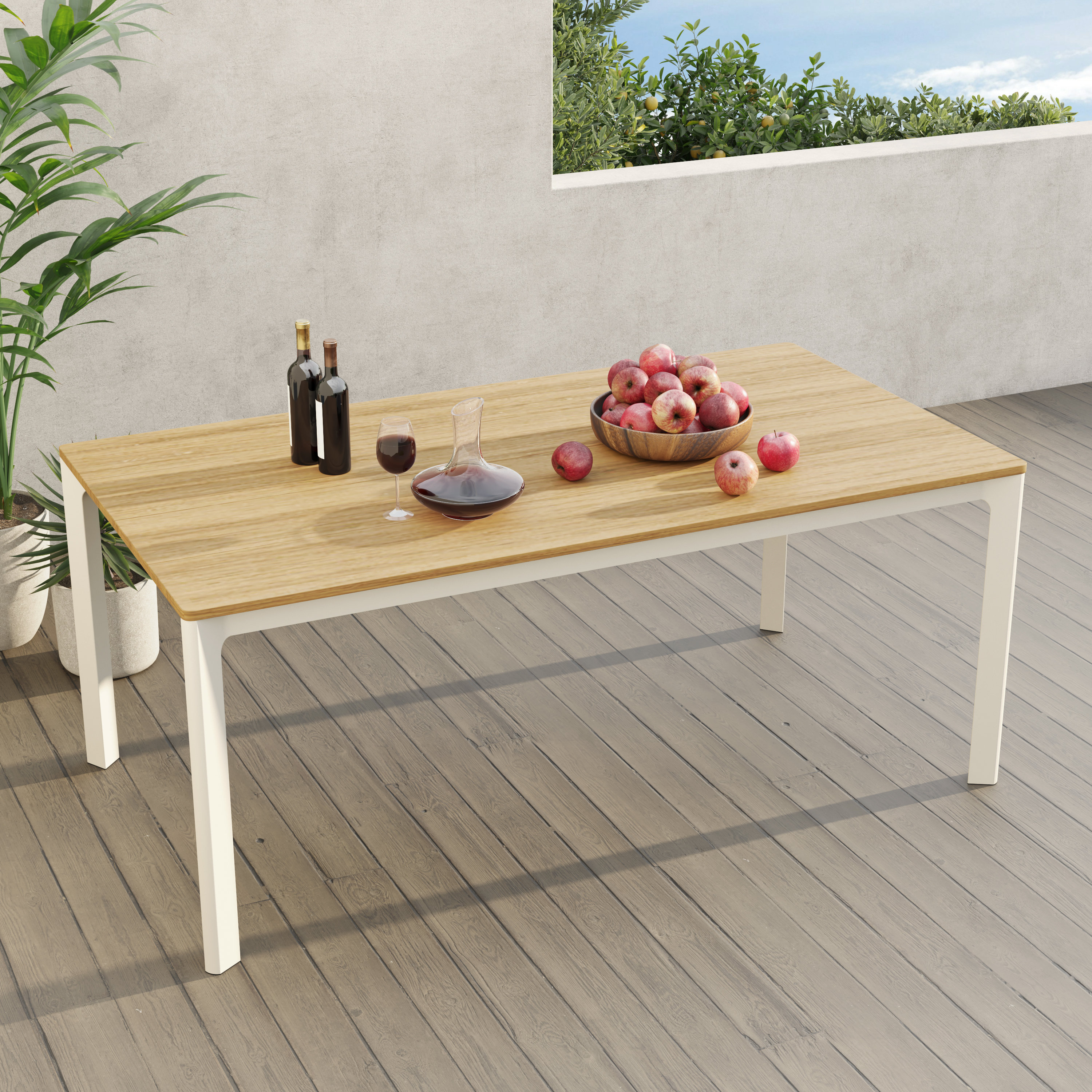 Latitude Run® Detachable Two-Piece Steel Dining Table | Wayfair