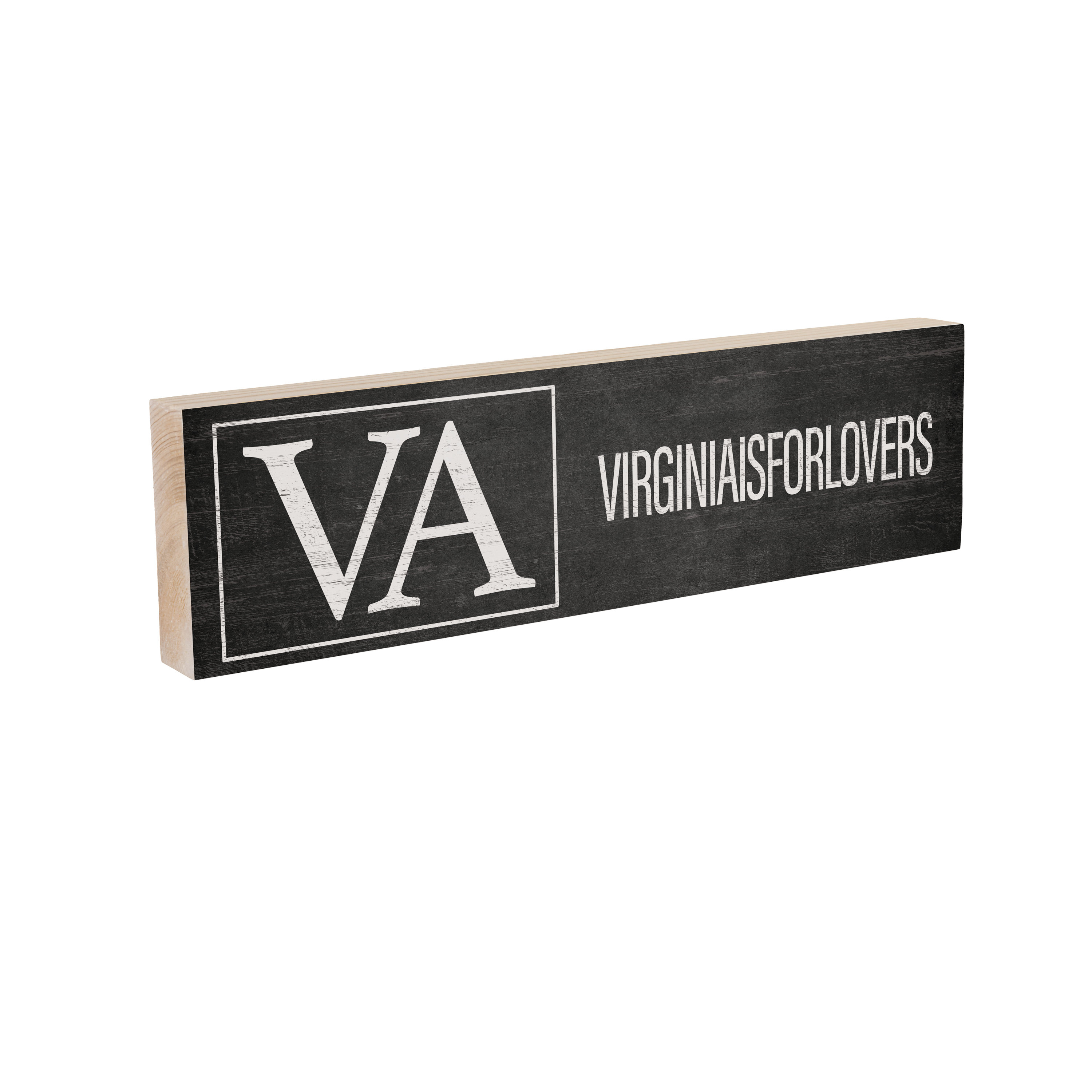 Gracie Oaks State Wooden Mantle Sign Virginia 18x5" | Wayfair