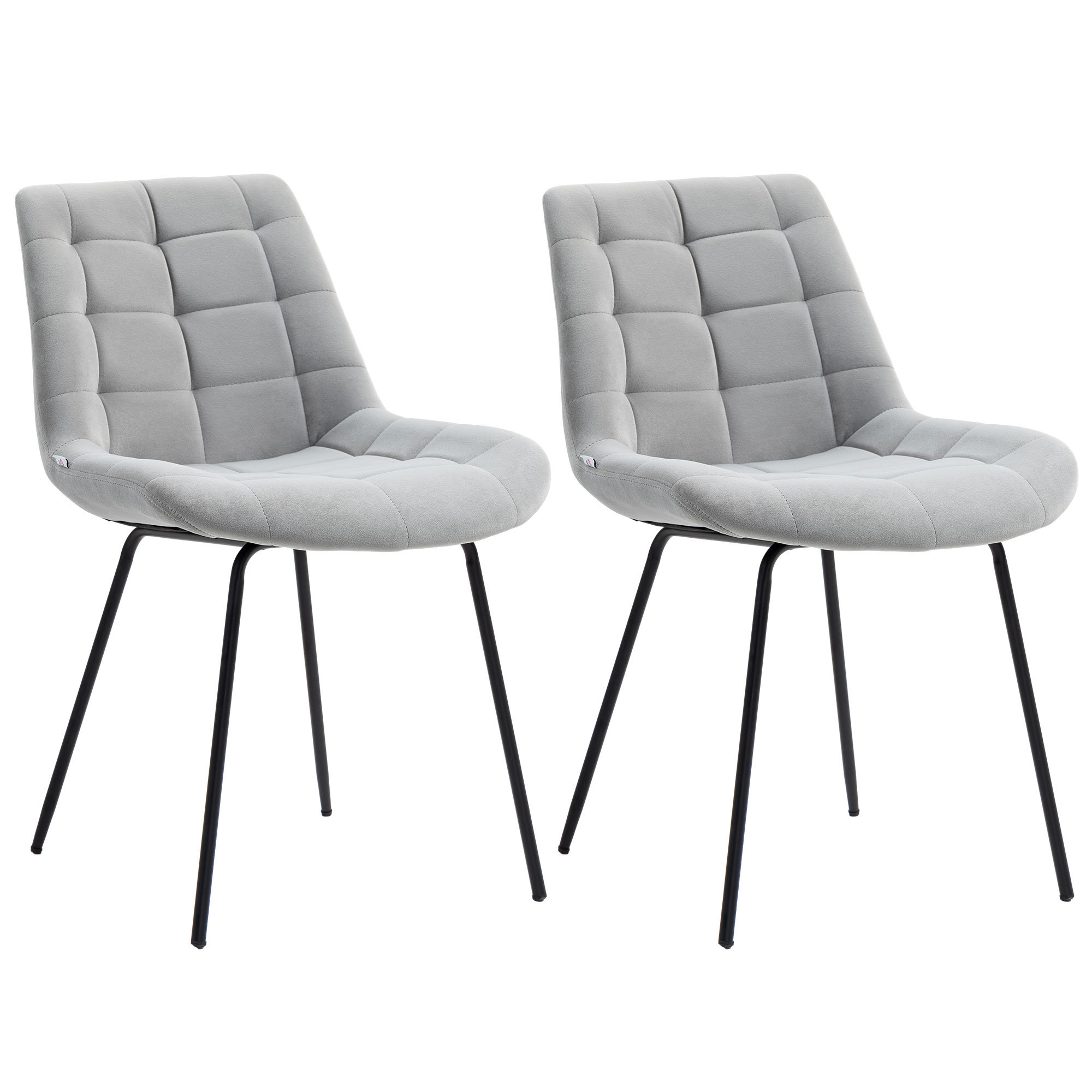 George Oliver Dining Chairs Set of 2 Kitchen Chairs with Steel Legs ...