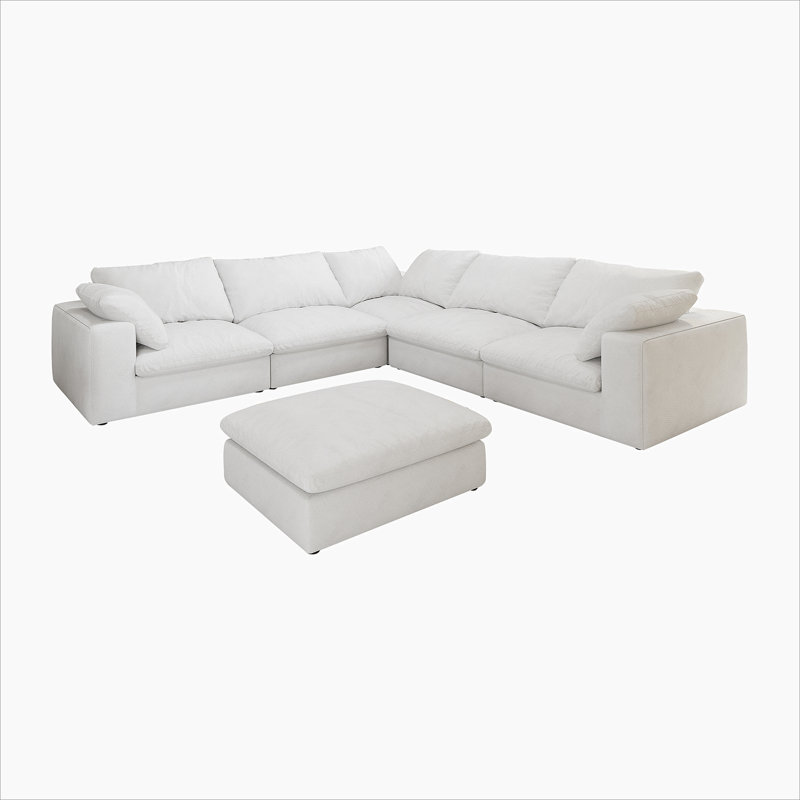 Hokku Designs Oversized 160" Cloud Modular Sectional Sofa with Storage ...