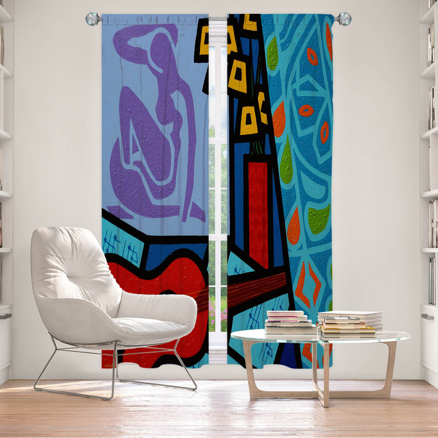 East Urban Home Delaughter Matisse Abstract Room Darkening Thermal Rod ...