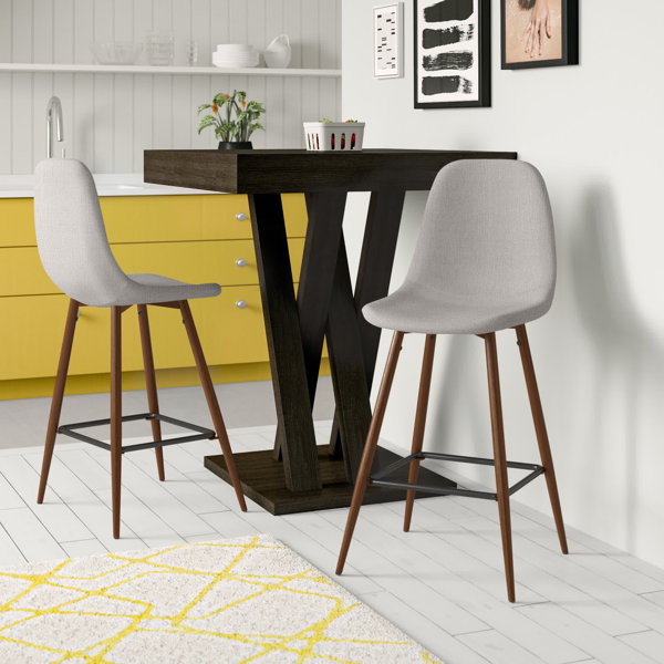 Zipcode Design™ Moorcroft Upholstered 23.75'' Counter Stool with Metal ...