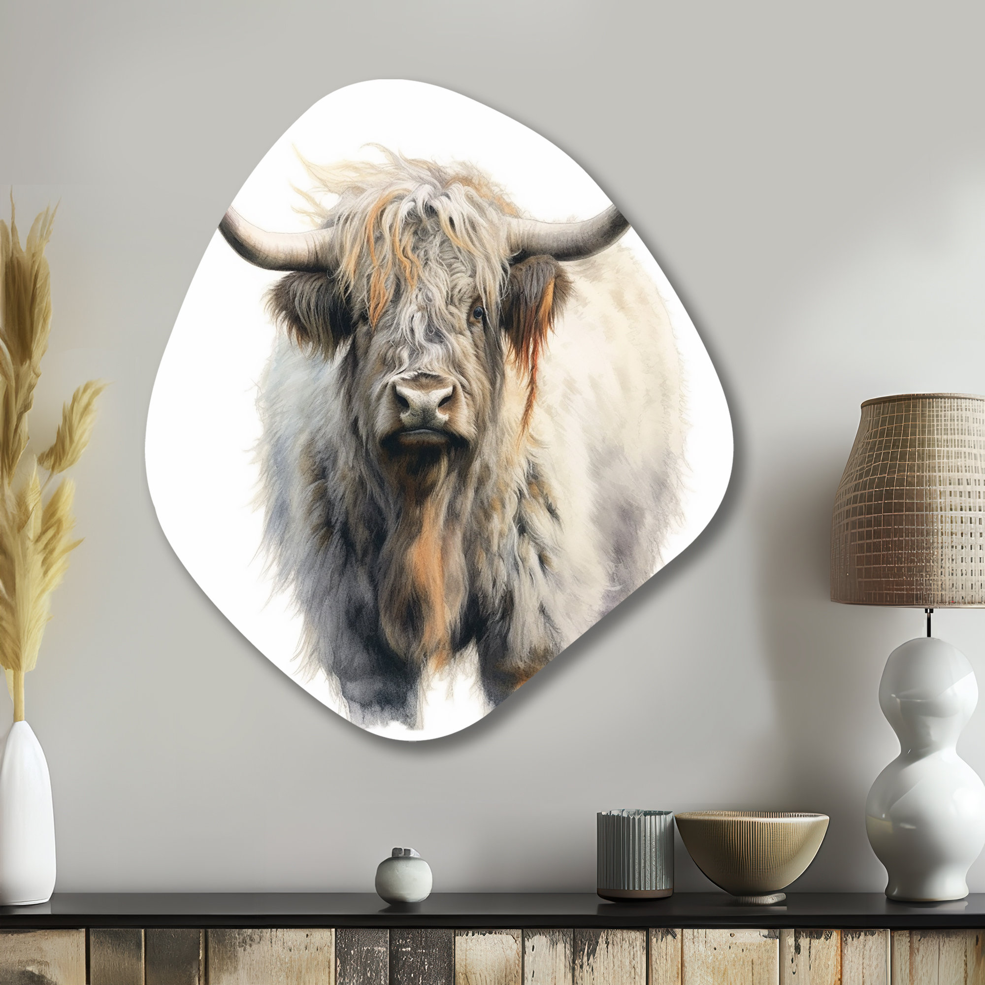 Loon Peak Wild Yak VI - Yaks Nebula Shape Metal Wall Sculpture ...