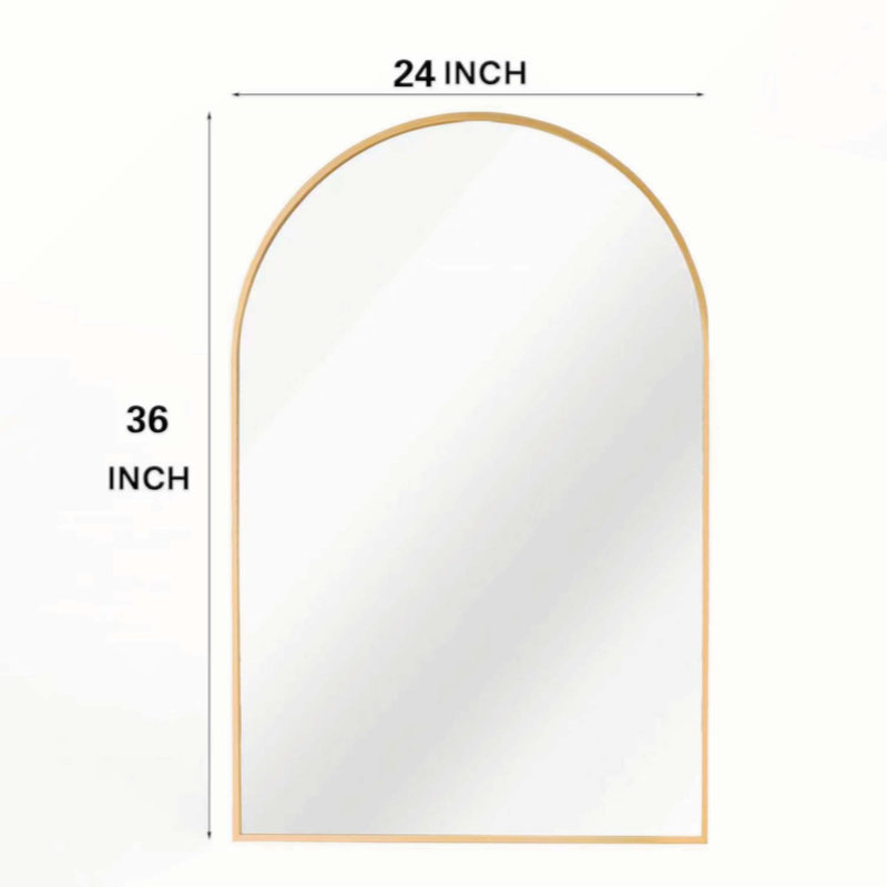 Fleur De Lis Living 24*36IN Metal Arch Mirror | Wayfair