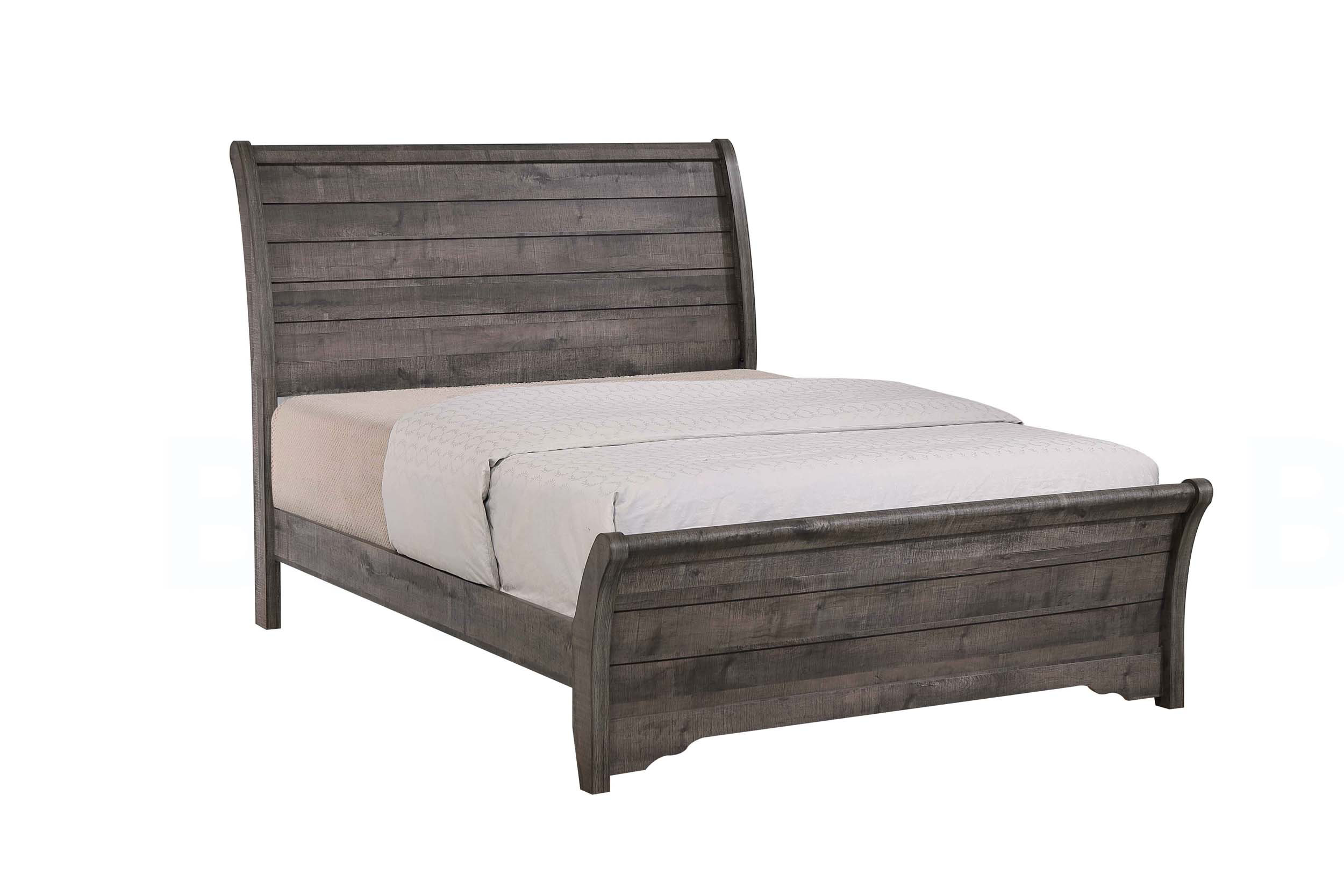 Latitude Run® 1pc Contemporary Design Queen Sleigh Bed Horizontal Lines ...